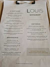 Restaurant Le Louis & Bar le XV à Nancy MENU / CARTE