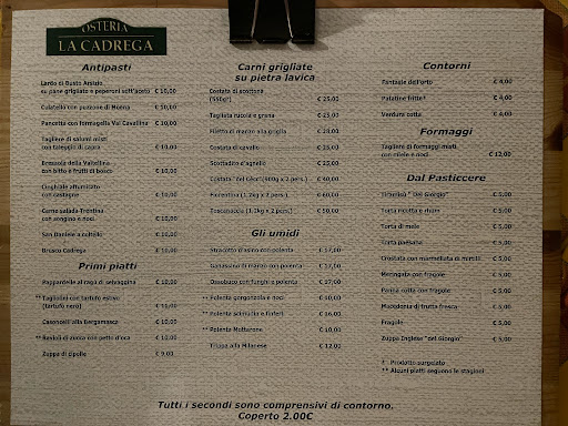 Ristorante La Cadrega in Carimate con cucina Italiana