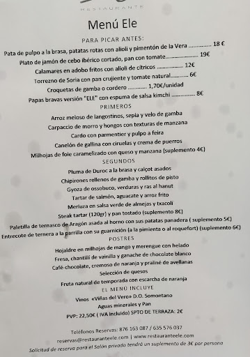 Restaurante Restaurante Ele en Zaragoza