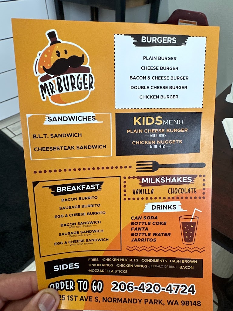 Mr Burger - Normandy Park, WA 98148 - Menu, Reviews, Hours & Contact