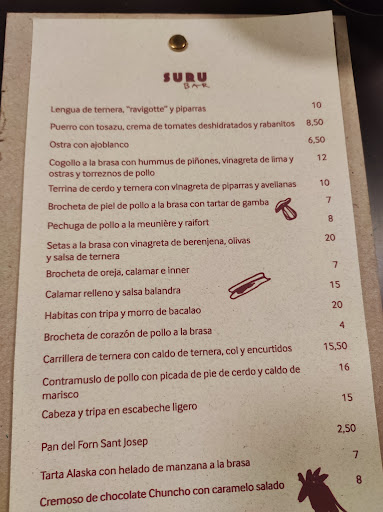 Restaurante Suru Bar en Barcelona