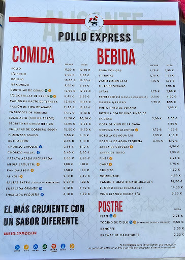 Restaurante Pollo express en Alicante