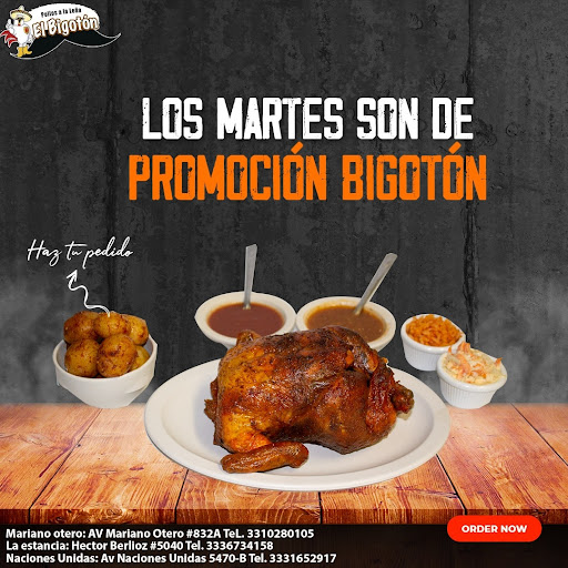 Restaurante Pollos a la leña El Bigotón en Zapopan