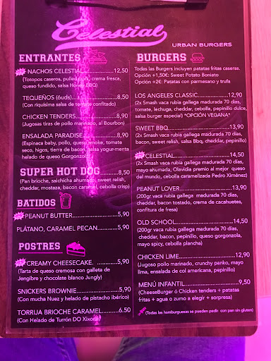 Restaurante Celestial Urban Burgers en Getafe