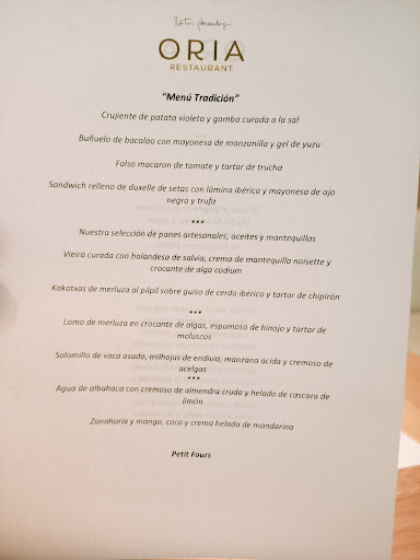 Restaurante Oria Restaurant en Barcelona