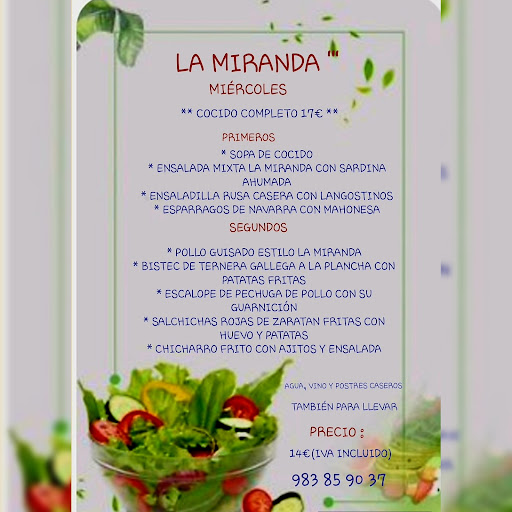 Restaurante Restaurante la miranda en Valladolid