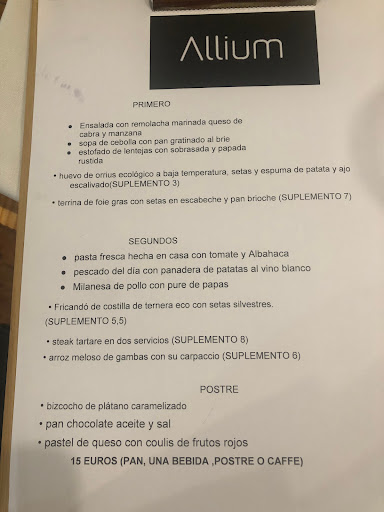 Restaurante Restaurant Allium en Mataró