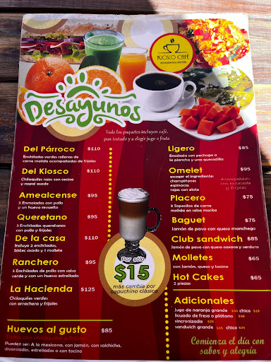 Restaurante Kiosko Cafe en Amealco de Bonfil