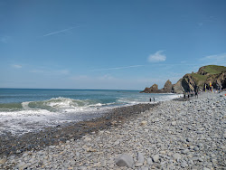 Sandymouth Bay beach 🏖️ Coombe, Cornwall, United Kingdom - detailed ...