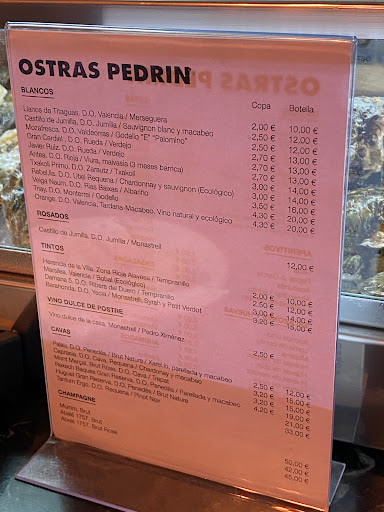 Restaurante OSTRAS PEDRIN en Valencia