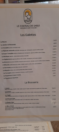 Le château de sable à Saint-Coulomb MENU / CARTE
