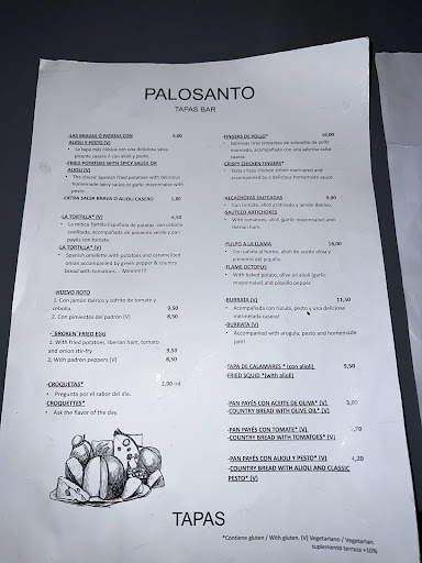 Restaurante Palosanto. Tapas Bar (Raval) en Barcelona