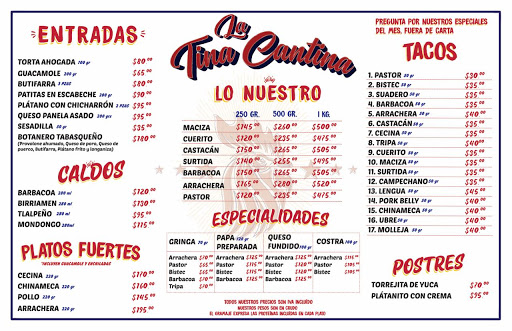 Restaurante La Tina Cantina en Centro