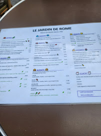 Le Jardin de Rome à Paris MENU / CARTE