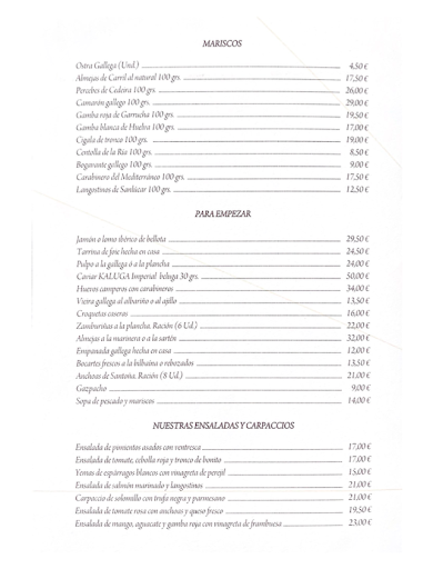 Restaurante Carta Marina en Madrid