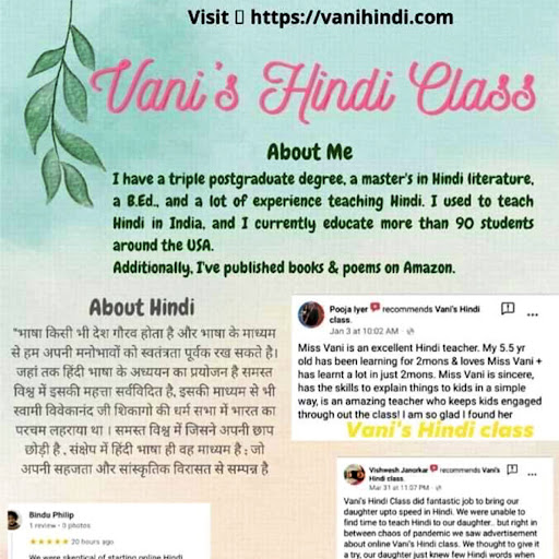 Vani's Hindi Class - Language School