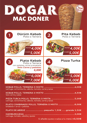 Restaurante Dogar Mac Doner en Almería