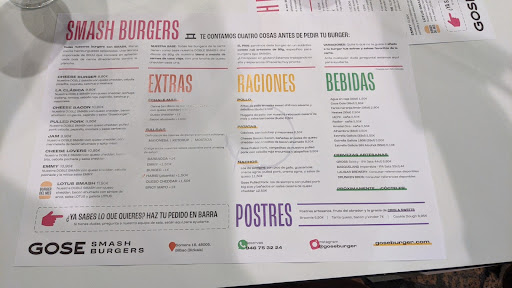 Restaurante GOSE - Smash Burgers en Bilbao