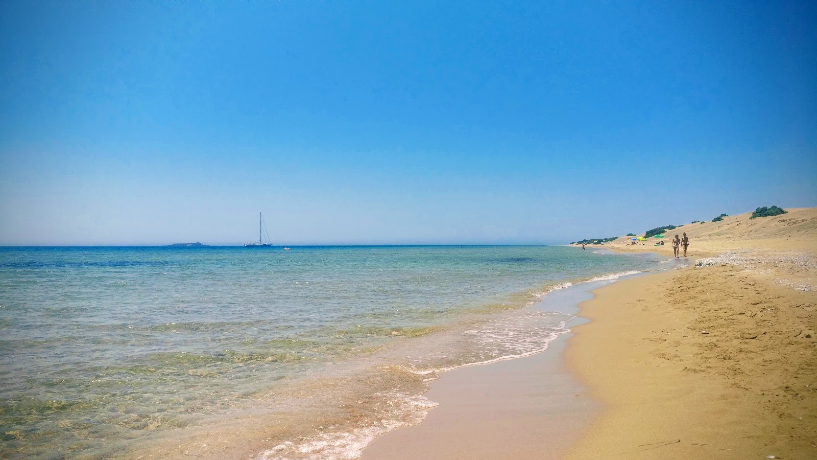 Issos beach (Paralia Issos) 🏖️, Corfu island (Greece)- see all features ...