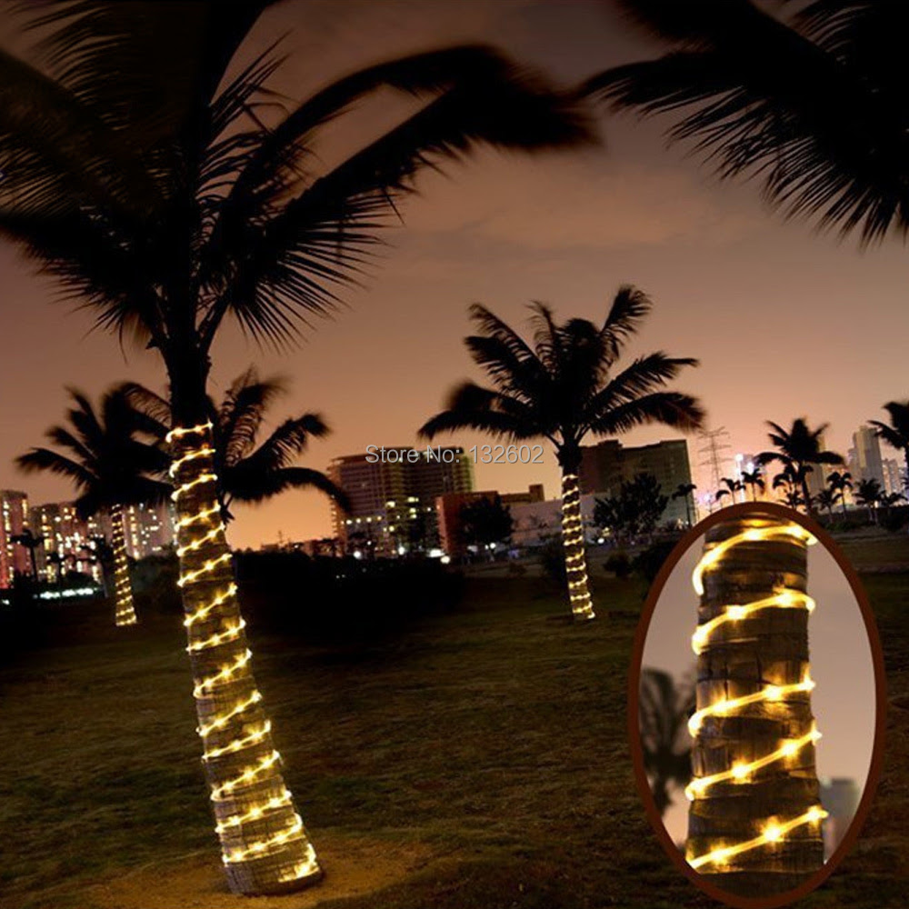 10M 100Leds Battery Powered Led Rope Tube String Lights Waterproof ...