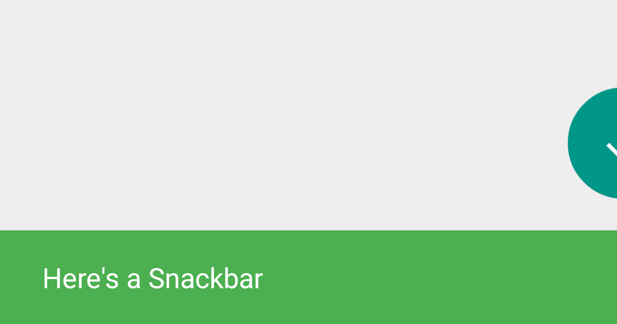 Material Design Snackbar Using The Design Support Library Kotlin Andros