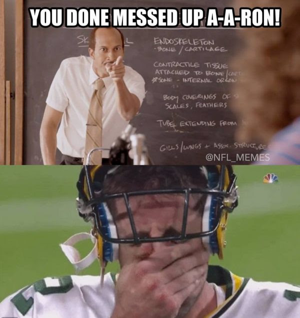 23 Best Memes of Aaron Rodgers & the Green Bay Packers Choking Against ...