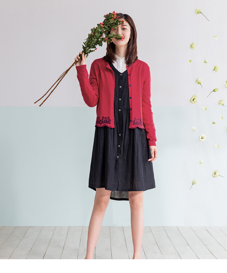 INMAN Women's 2017 Spring Florals Embroidered Long Sleeves Cardigan ...