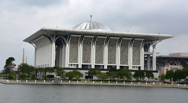 Modern architecture of the Putrajaya Steel Mosque, Kuala Lumpur ~ The ...
