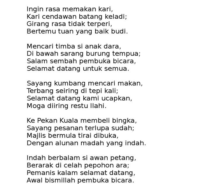 Pantun Penutup Pantun Akhir Majlis 30 Contoh Pantun Pembuka Salam Hot Sex Picture