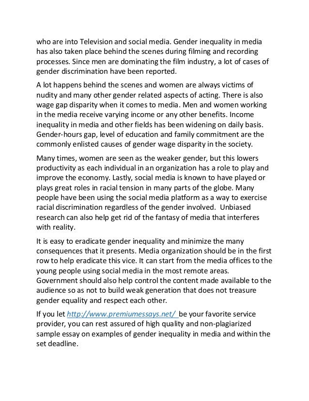 Gender Inequality Essays How To Write A Thesis Statement About My Job Thesis Generator × About