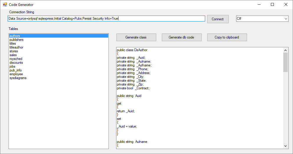 Get Data From Database C Entity Framework
