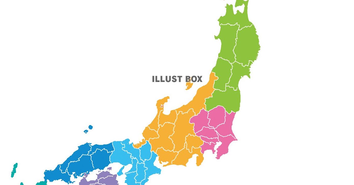 手書き かわいい 日本 地図 イラスト 167794