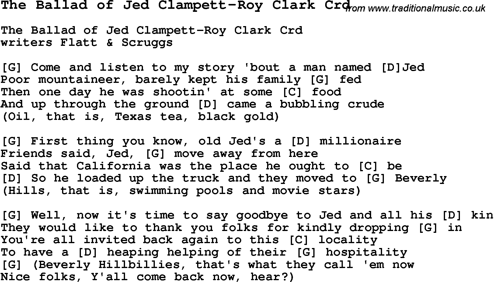 Beverly Hillbillies Song Lyrics Lyricswalls