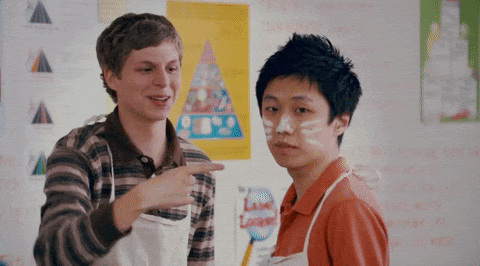 GIF: movie, meow, michael cera, superbad, home economics, home ec ...