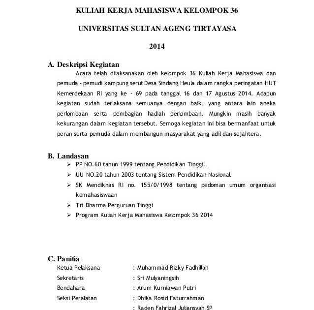 Contoh Laporan Kegiatan Peringatan Hut Ri Kumpulan Contoh Laporan - Riset Contoh Laporan Kegiatan Peringatan Hut Ri Kumpulan Contoh Laporan - Riset