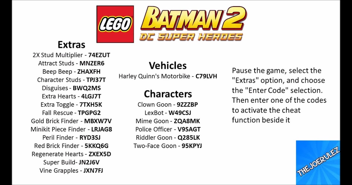 Cheat Lego Batman Kenanglah Aku