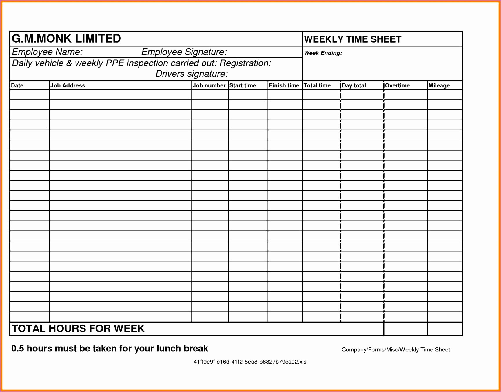Employee Lunch Break Schedule Template ~ Excel Templates Employee Lunch Break Schedule Template ~ Excel Templates